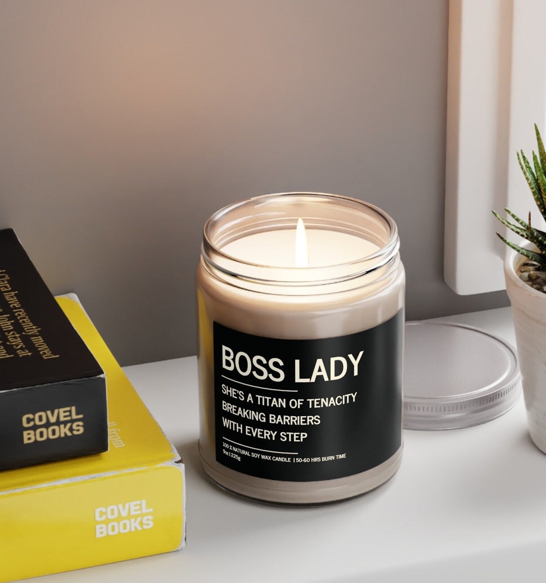 Boss Lady Gift | 100% Soy Wax 9oz Candle | Handmade Soy Candles | Funny ...