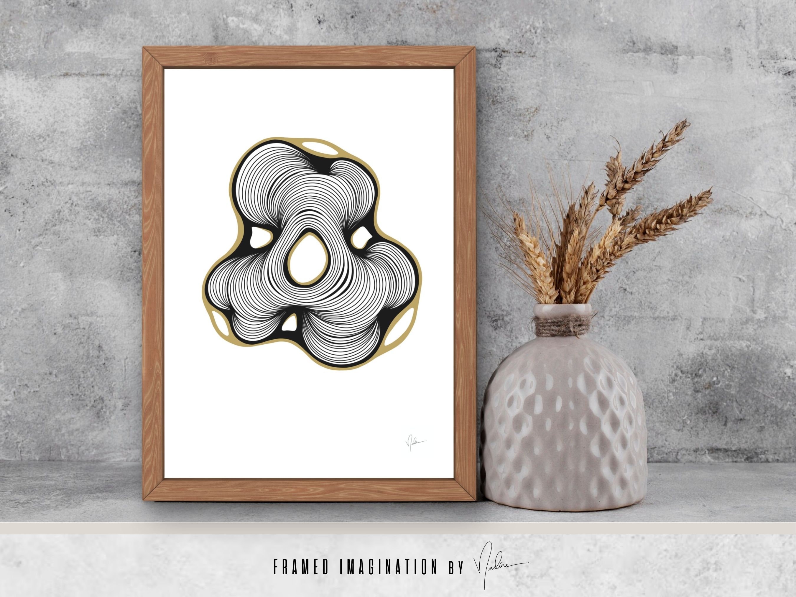 Minimalist, Modern, Abstract Line Art Print Wall Art Poster Printable ...
