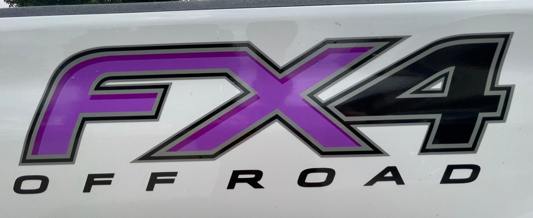Set of 2: FX4 off Road Truck Bed Decals Stickers Ford F150 PURPLE 001 ...