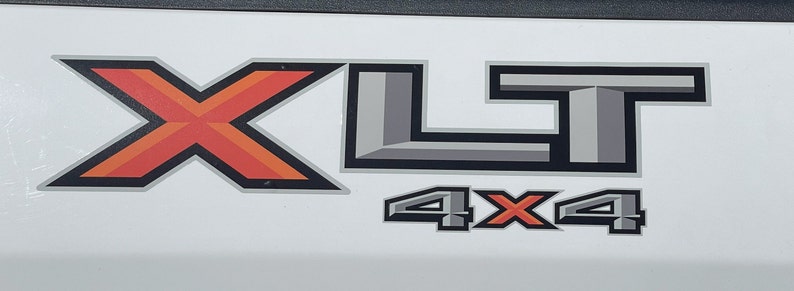 Set of 2: XLT 4X4 off Road Truck Bed Decals Stickers Ford F150 ORANGE ...