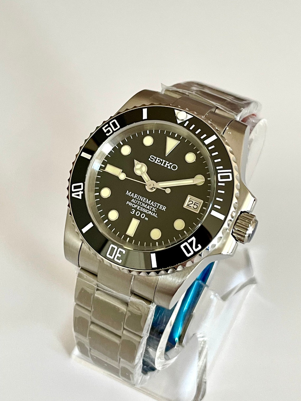 Submarine Style Seiko Mod Men's Watch With Seiko NH36A Movement Sku1191 ...