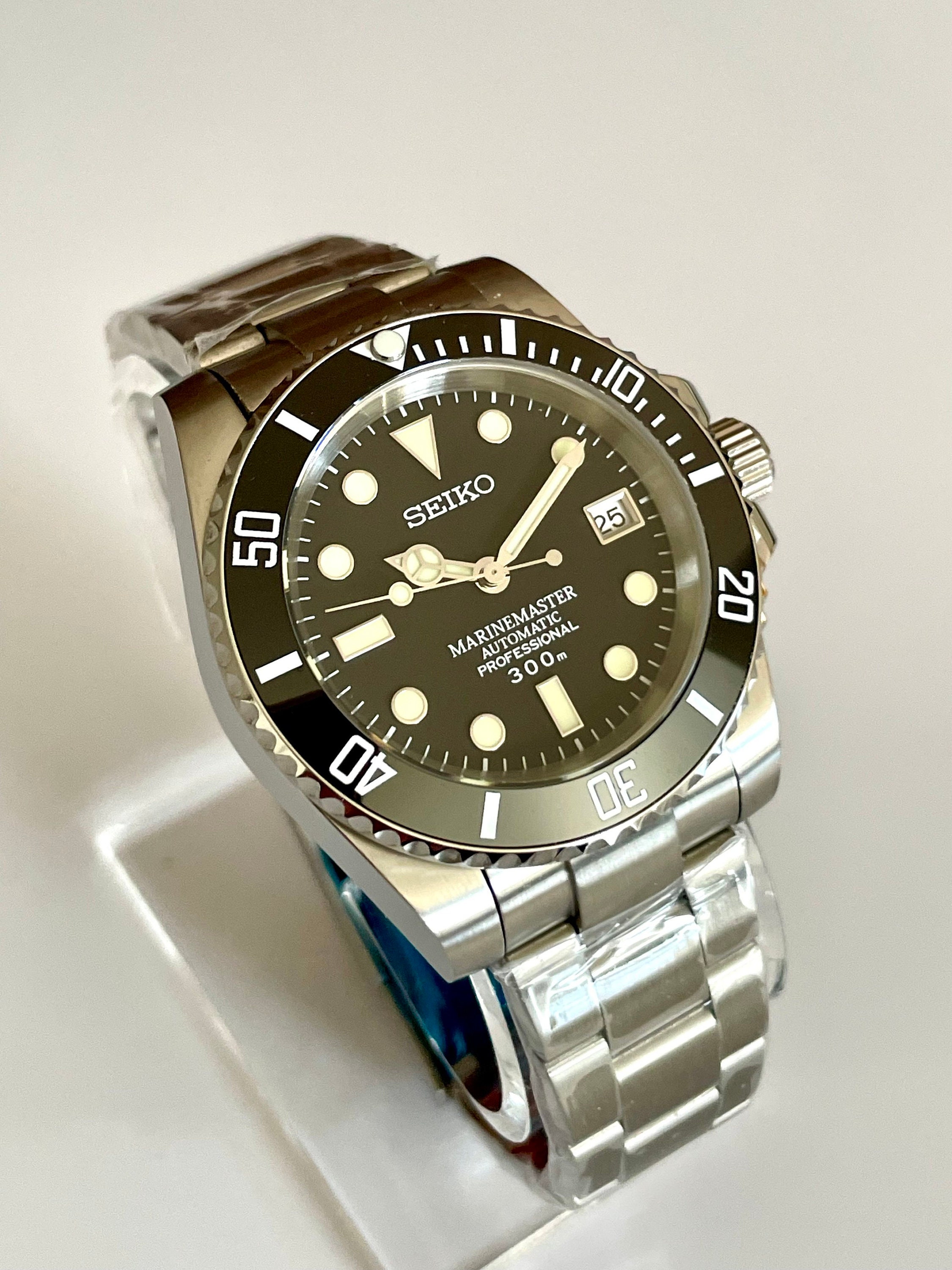 Submarine Style Seiko Mod Men's Watch With Seiko NH36A Movement Sku1191 ...