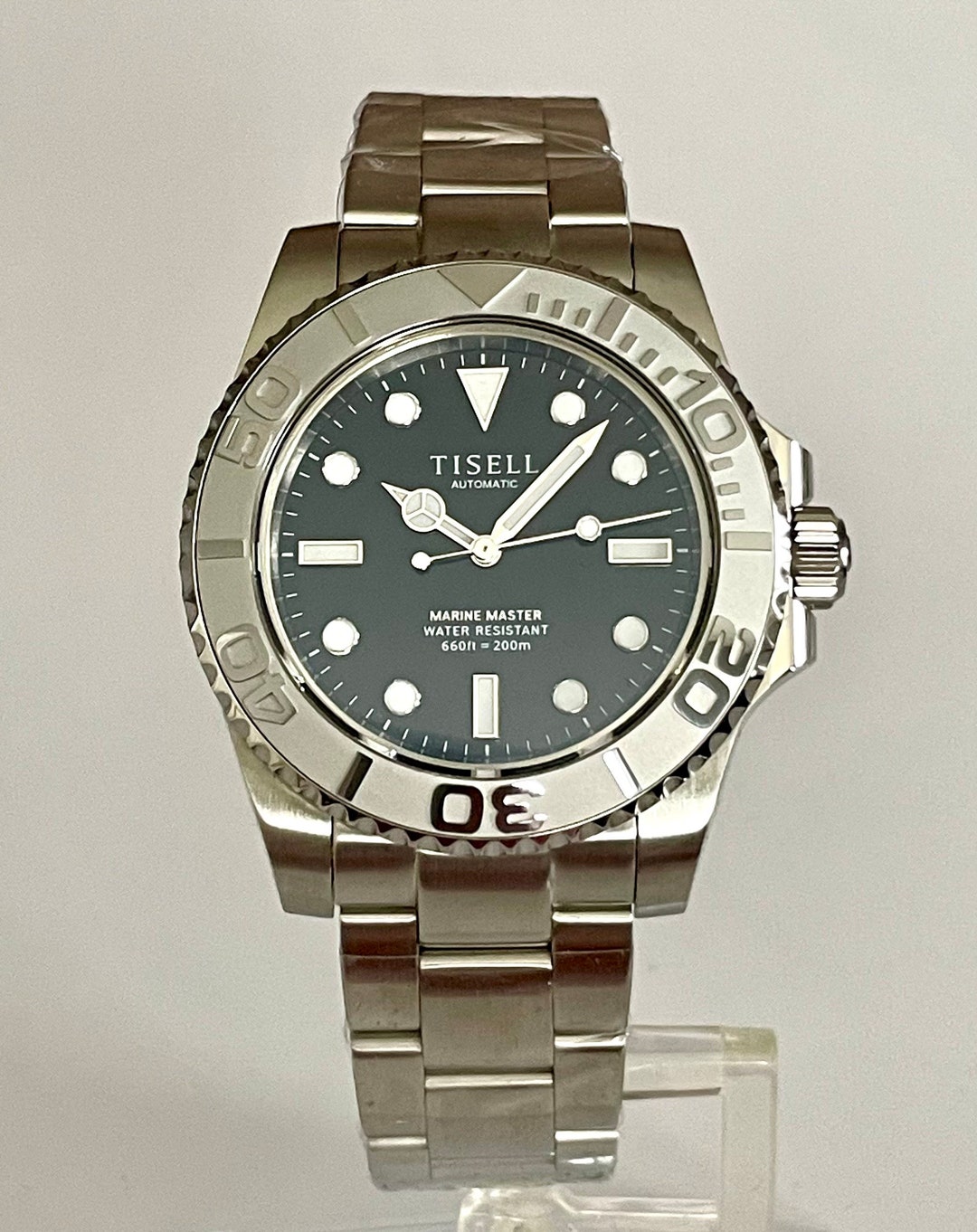 Tisell 9015 40mm Marine Master Men's Watch W/sapphire and Automatic ...