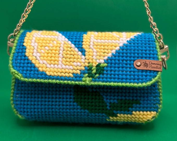 Crossbody Lemons Purse - Plastic Canvas - Etsy