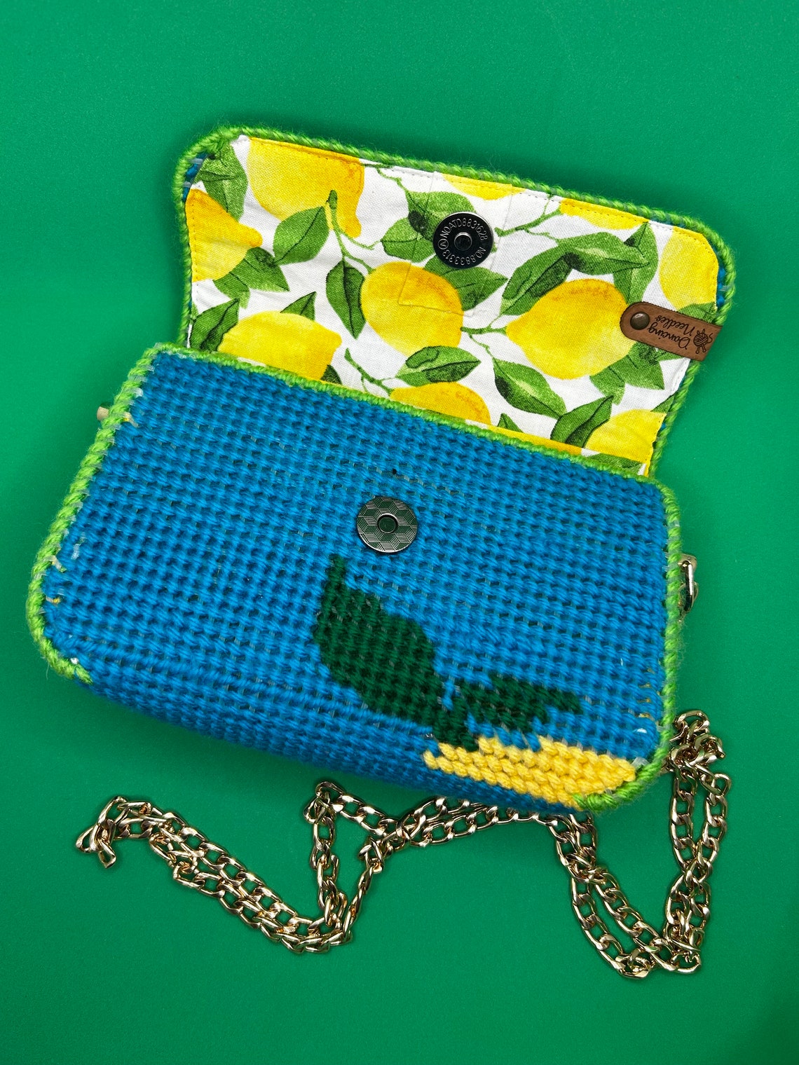 Crossbody Lemons Purse - Plastic Canvas - Etsy