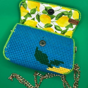 Crossbody Lemons Purse - Plastic Canvas - Etsy