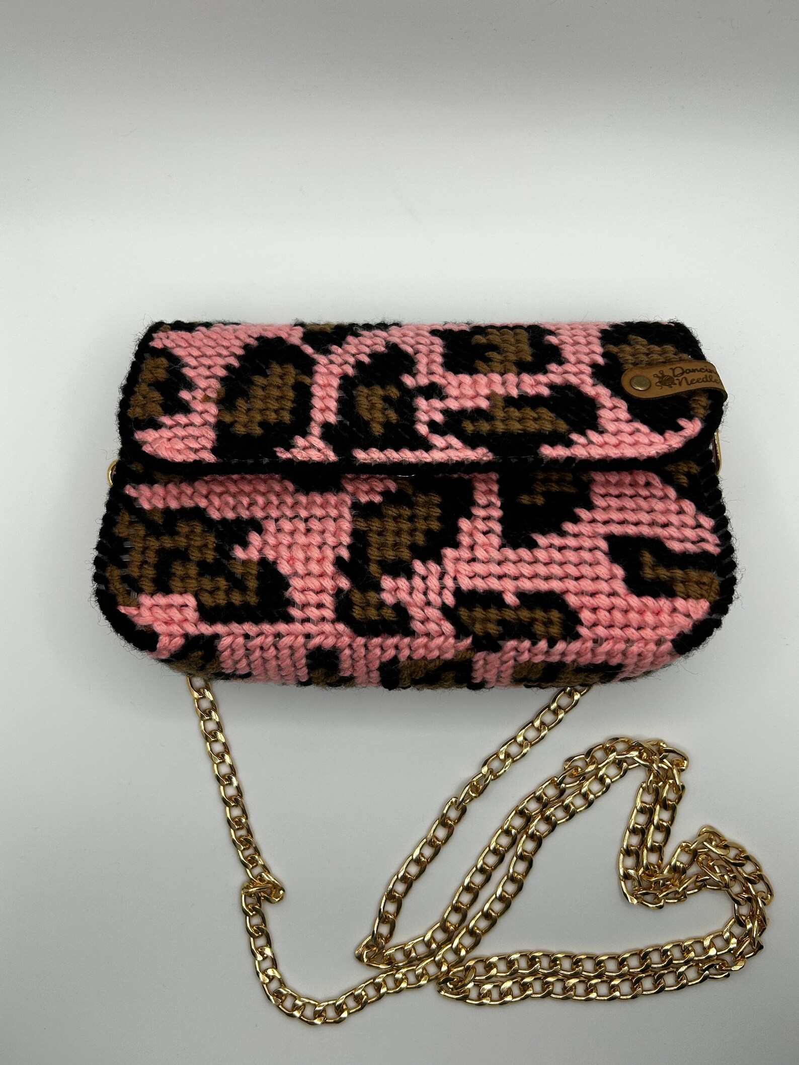 Crossbody Pink Leopard Purse - Plastic Canvas - Etsy