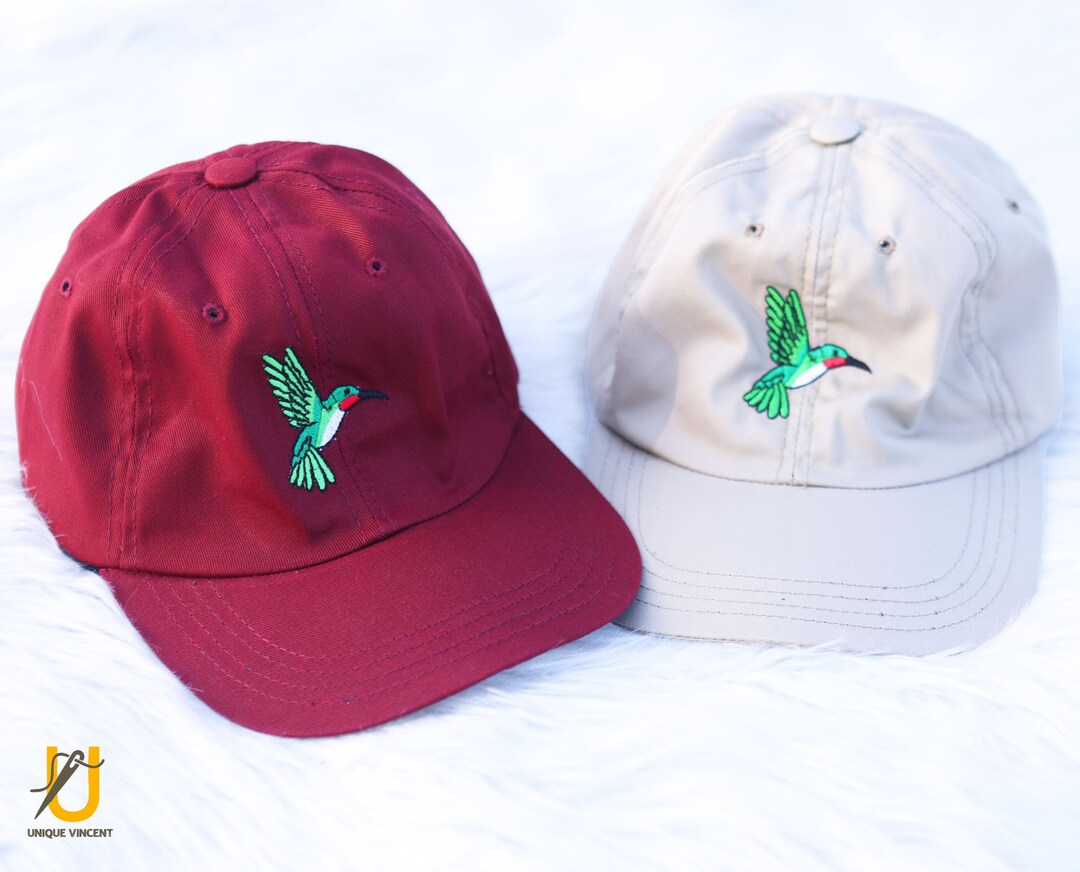 Embroidered Hummingbird Bird Lover Cap, Couple Matching Baseball ...