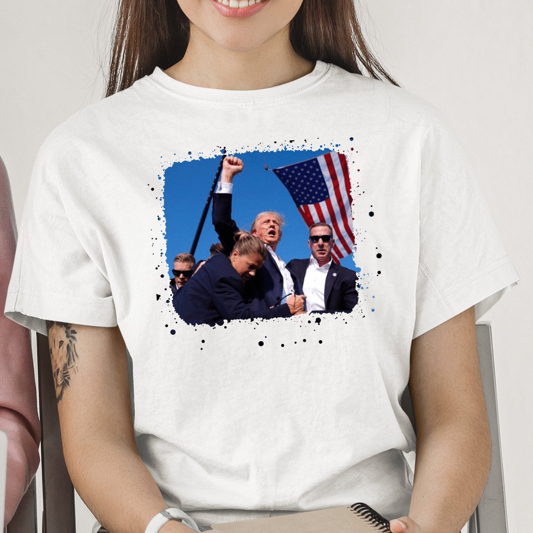 Trump 2024 Printed T-shirt, Donald Trump Crewneck Election Tee Shirt ...