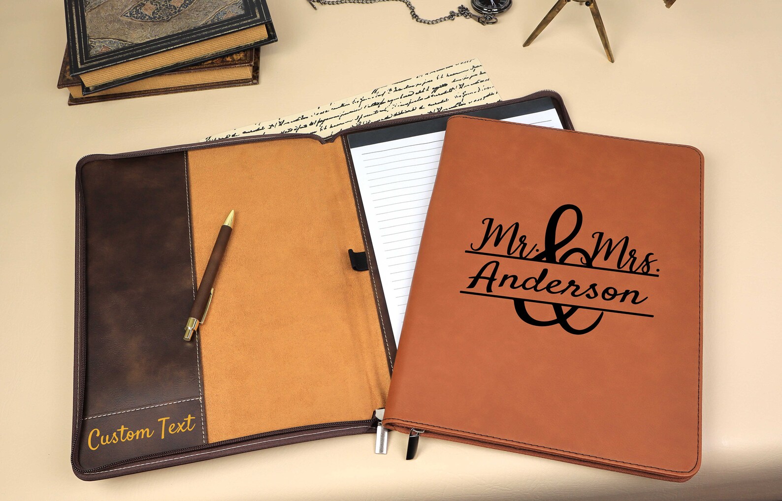 Personalized Leather Portfolio, Custom Portfolio, Leather Portfolio ...