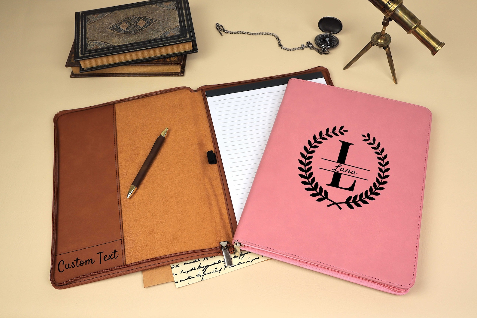 Personalized Leather Portfolio, Custom Portfolio, Leather Portfolio ...