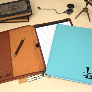 Personalized Leather Portfolio, Custom Portfolio, Leather Portfolio ...