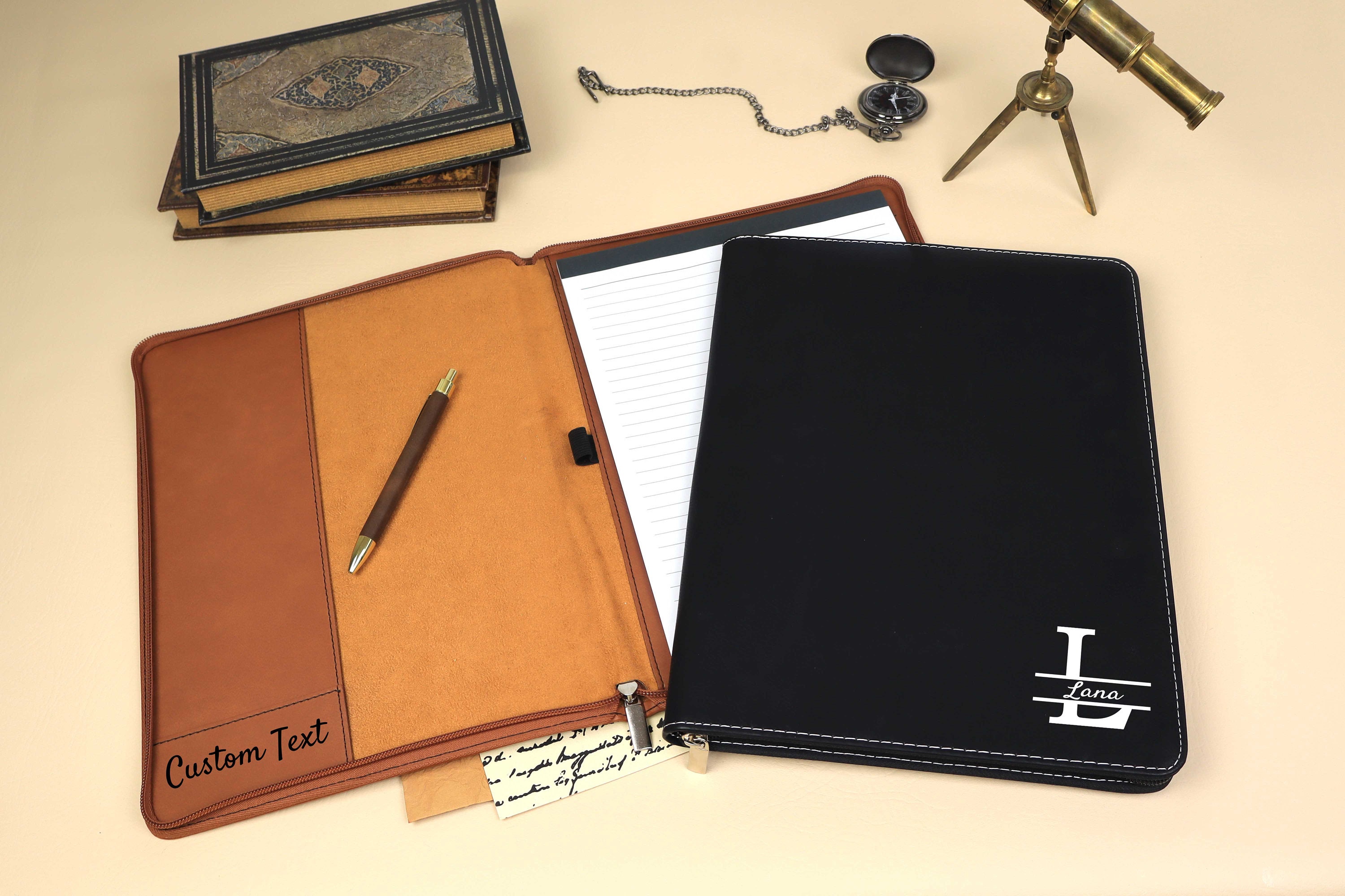 Personalized Leather Portfolio, Custom Portfolio, Leather Portfolio ...