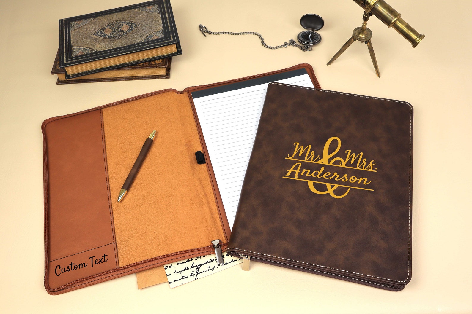 Personalized Leather Portfolio, Custom Portfolio, Leather Portfolio ...