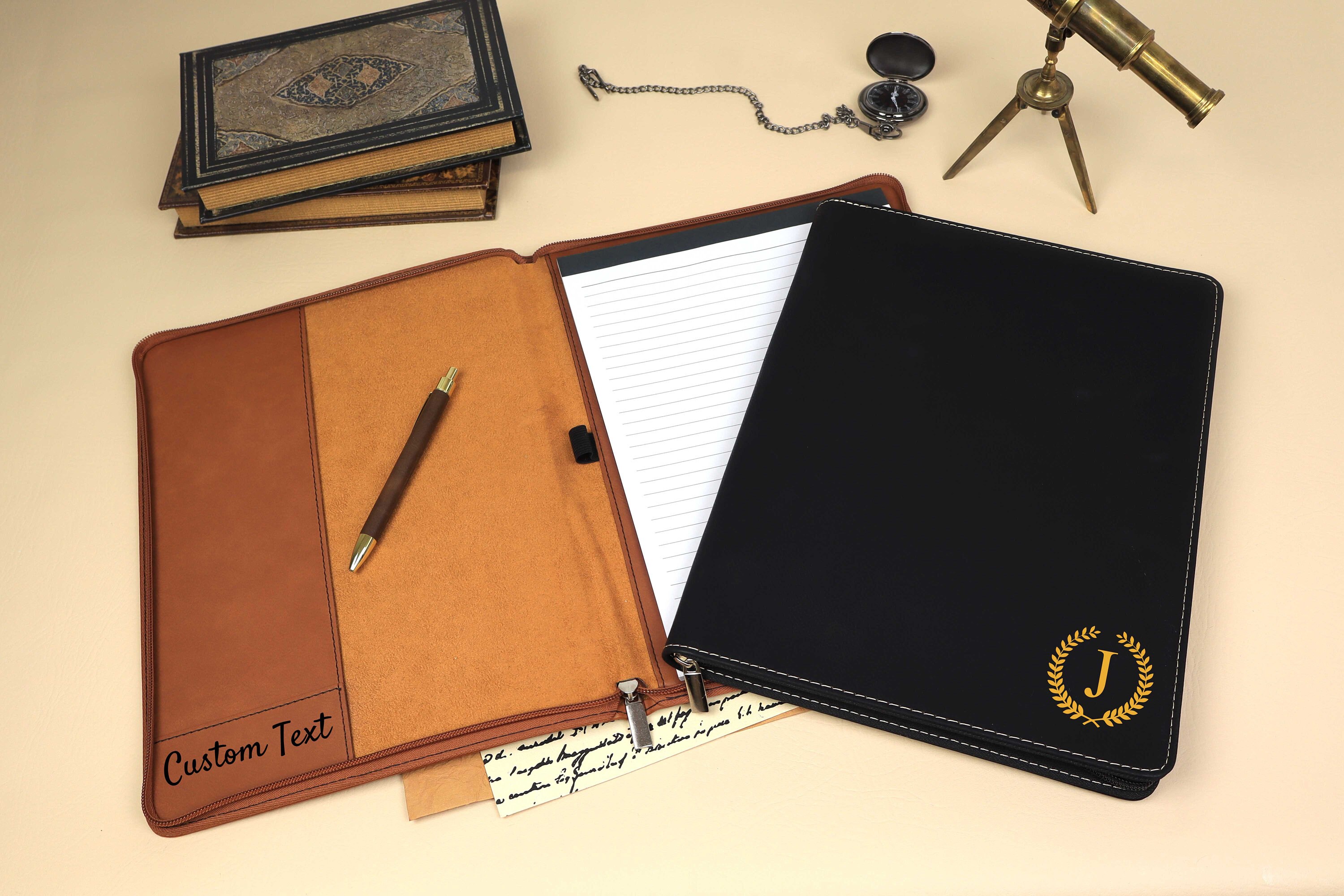 Personalized Leather Portfolio, Custom Portfolio, Leather Portfolio ...