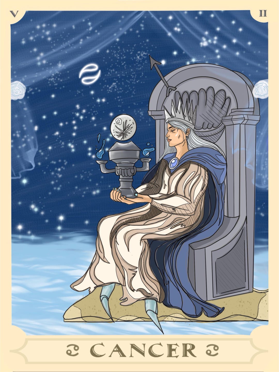 Cancer Tarot Card Print - Etsy