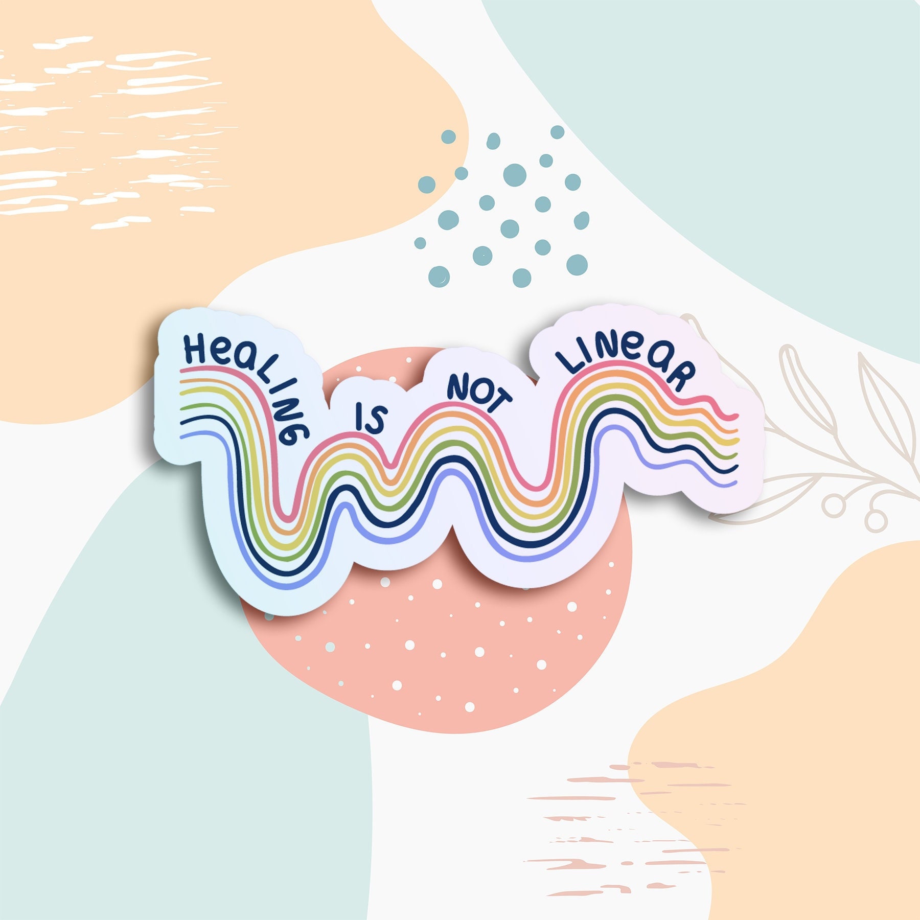 Healing is Not Linear, Mental Health Sticker, Water Bottle Sticker ...