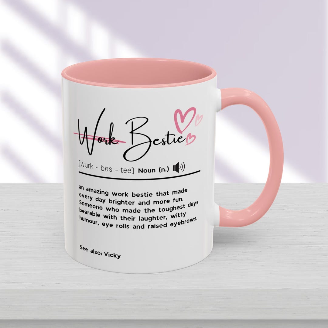 Personalized Work Bestie Farewell Mug: Funny Leaving Gift - Etsy