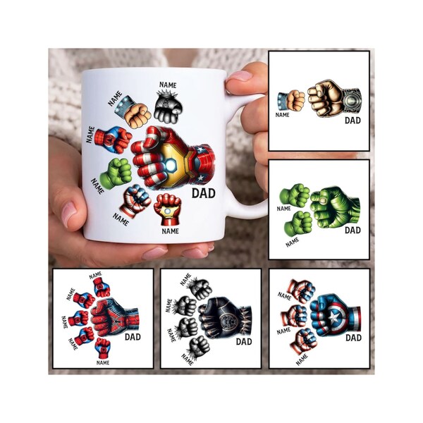 Custom Superhero Dad Mug - Etsy