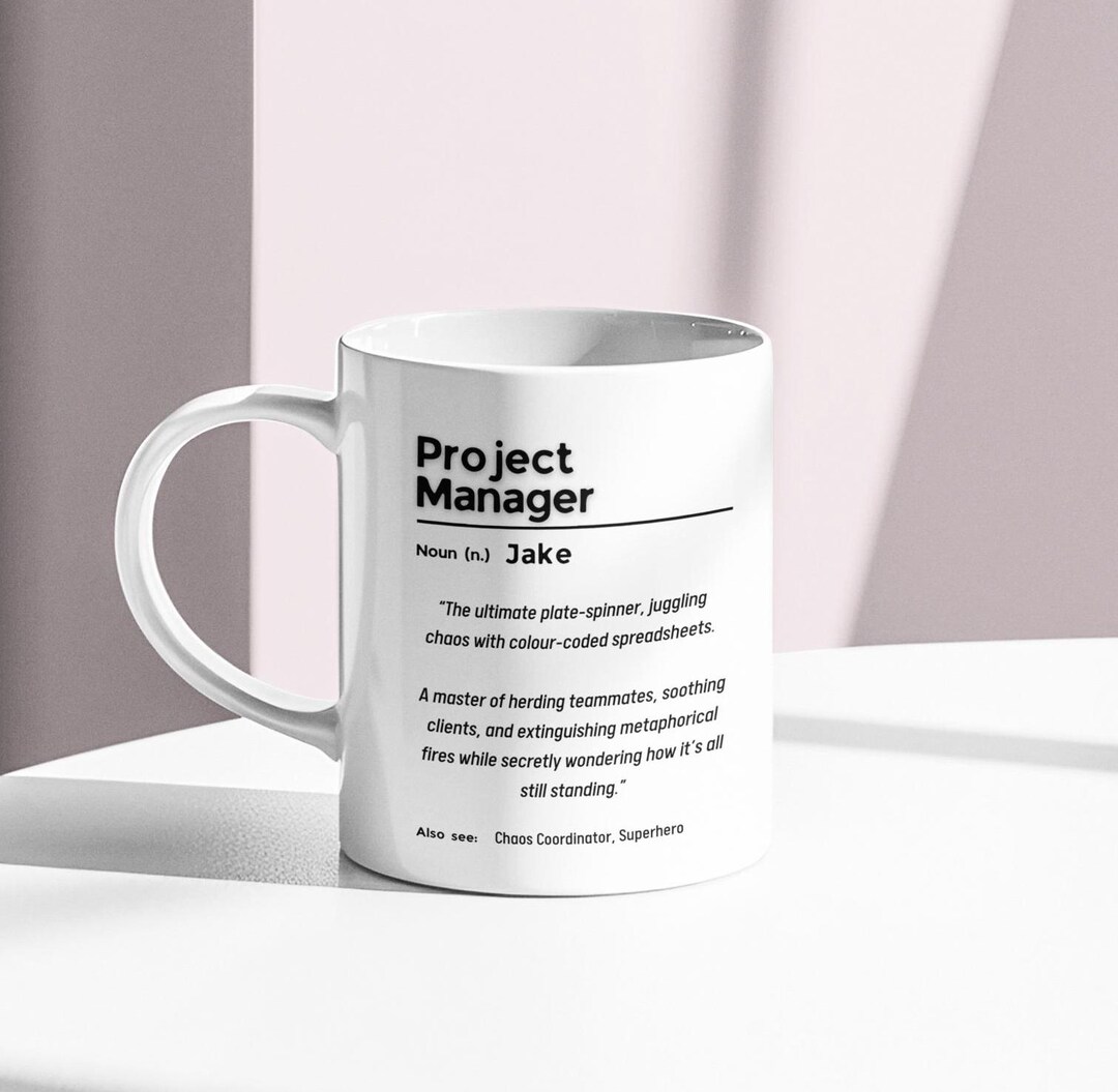 Personalized Project Manager Definition Mug: Custom PM Gift - Etsy