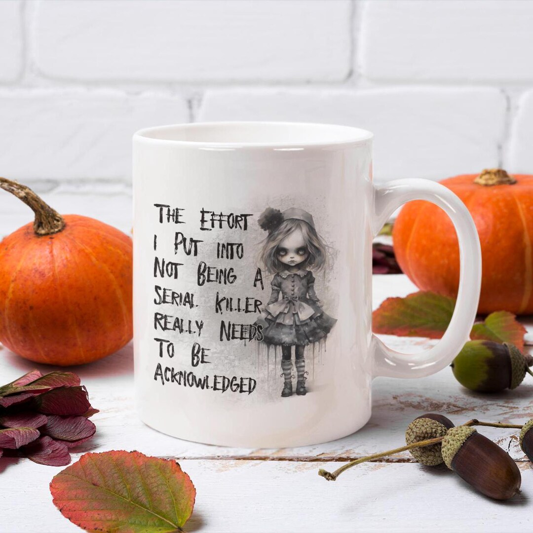 Halloween Serial Killer Mug, Creepy Coffee Mug for Halloween Lovers ...