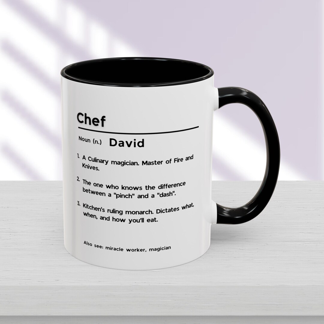 Personalized Chef Definition Mug: Custom Ceramic Coffee Mug - Etsy