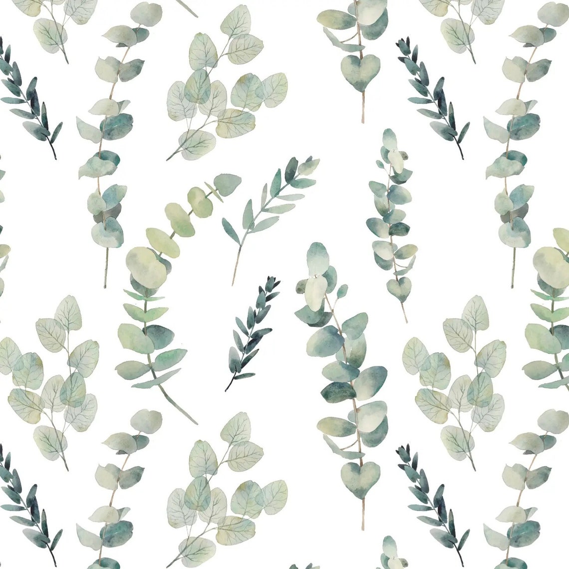 Green and Sage Eucalyptus Paper - Etsy