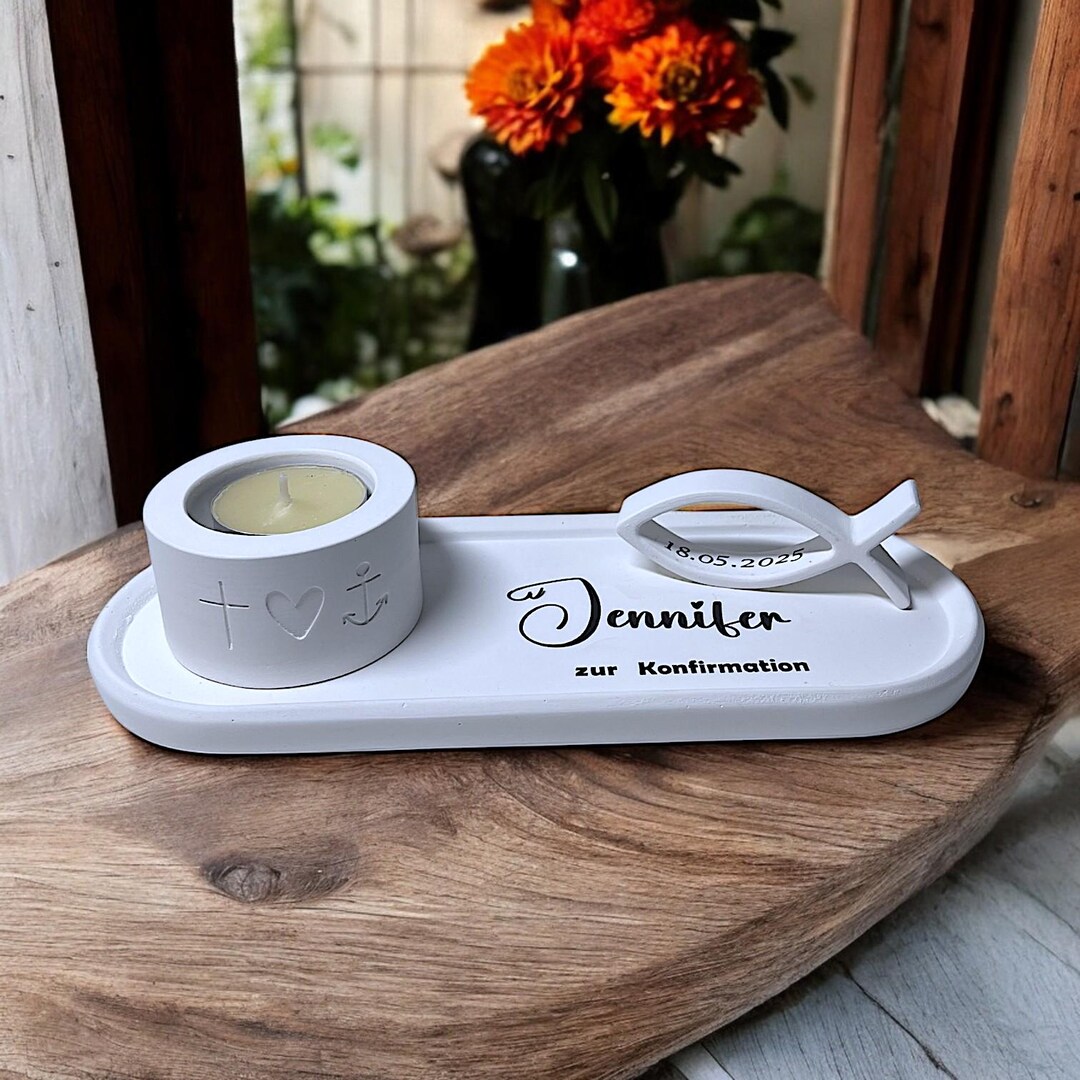 Raysin Decoration Gift Set for Confirmation or Communion Tealight ...