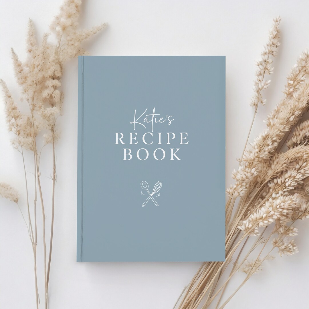 Blank Recipe Book Custom Cooking Journal Personalized Cookbook Custom ...