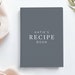 Blank Recipe Book Custom Cooking Journal Personalized Cookbook Custom ...