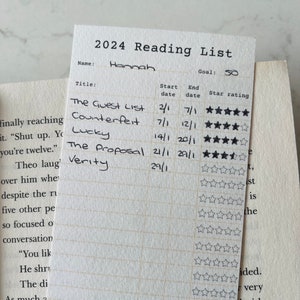 Printable 2025 Library Card Bookmark Reading Log Tracker - Digital ...