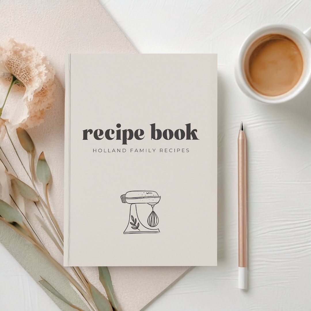 Custom Family Recipe Book Personalized Recipe Book Blank Recipe Journal ...