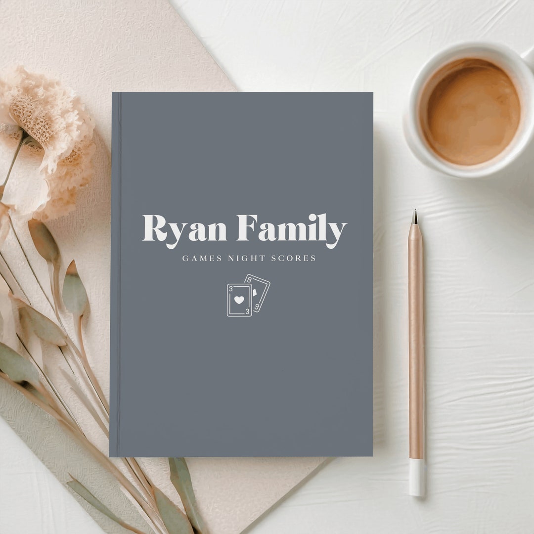 Personalized Family Games Night Book, Card Game Scorebook, Custom Game ...