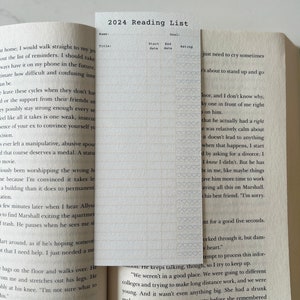 Printable 2024 Reading Log Bookmark With Heart Rating, Valentines Day ...