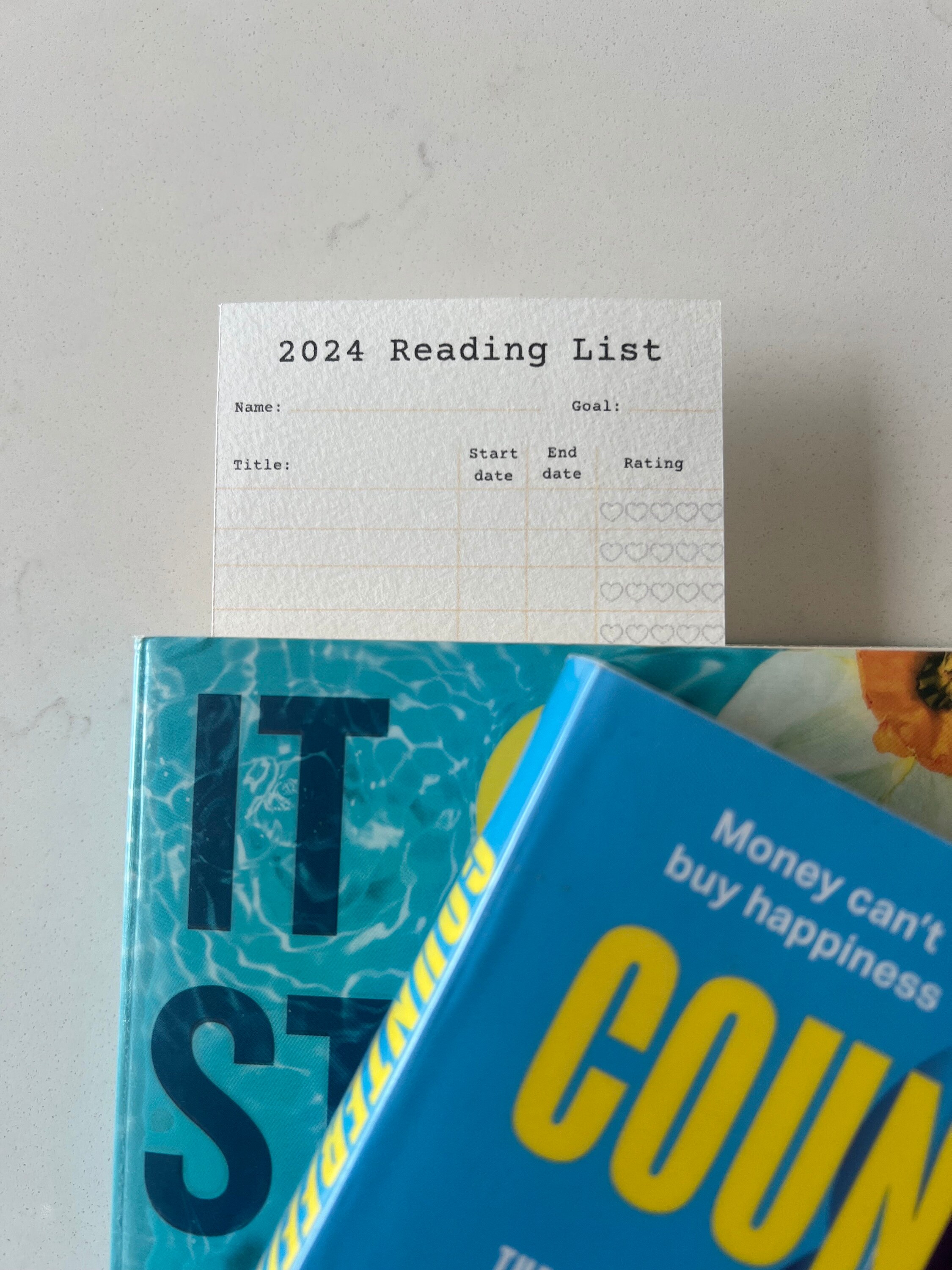 Printable 2024 Reading Log Bookmark With Heart Rating, Valentines Day ...