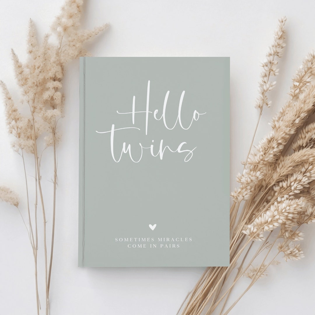 Twin Pregnancy Book, Keepsake Twin Gifts, Twin Pregnancy Memory Book ...