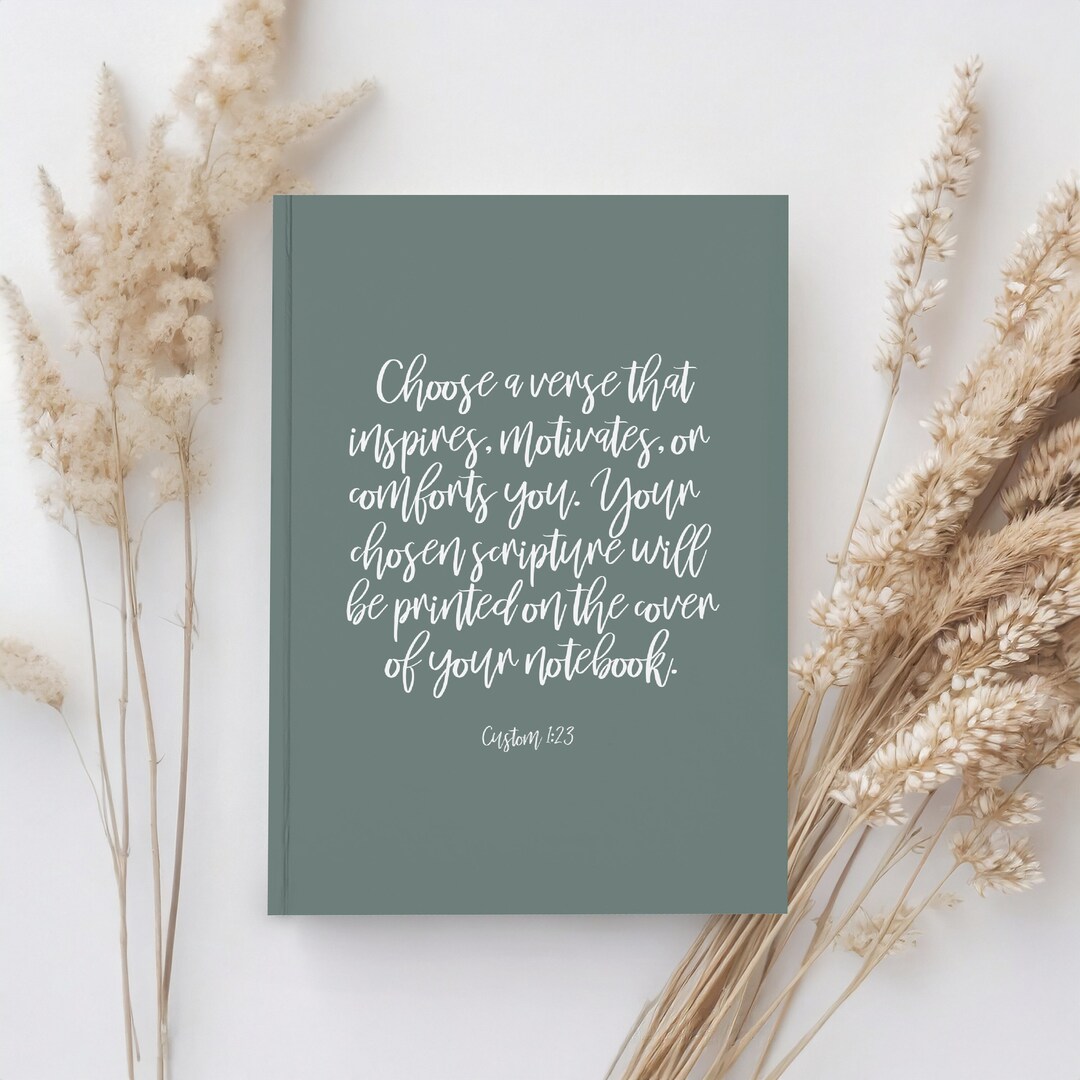 Custom Bible Verse Scripture Journal, Personalized Prayer Journal ...