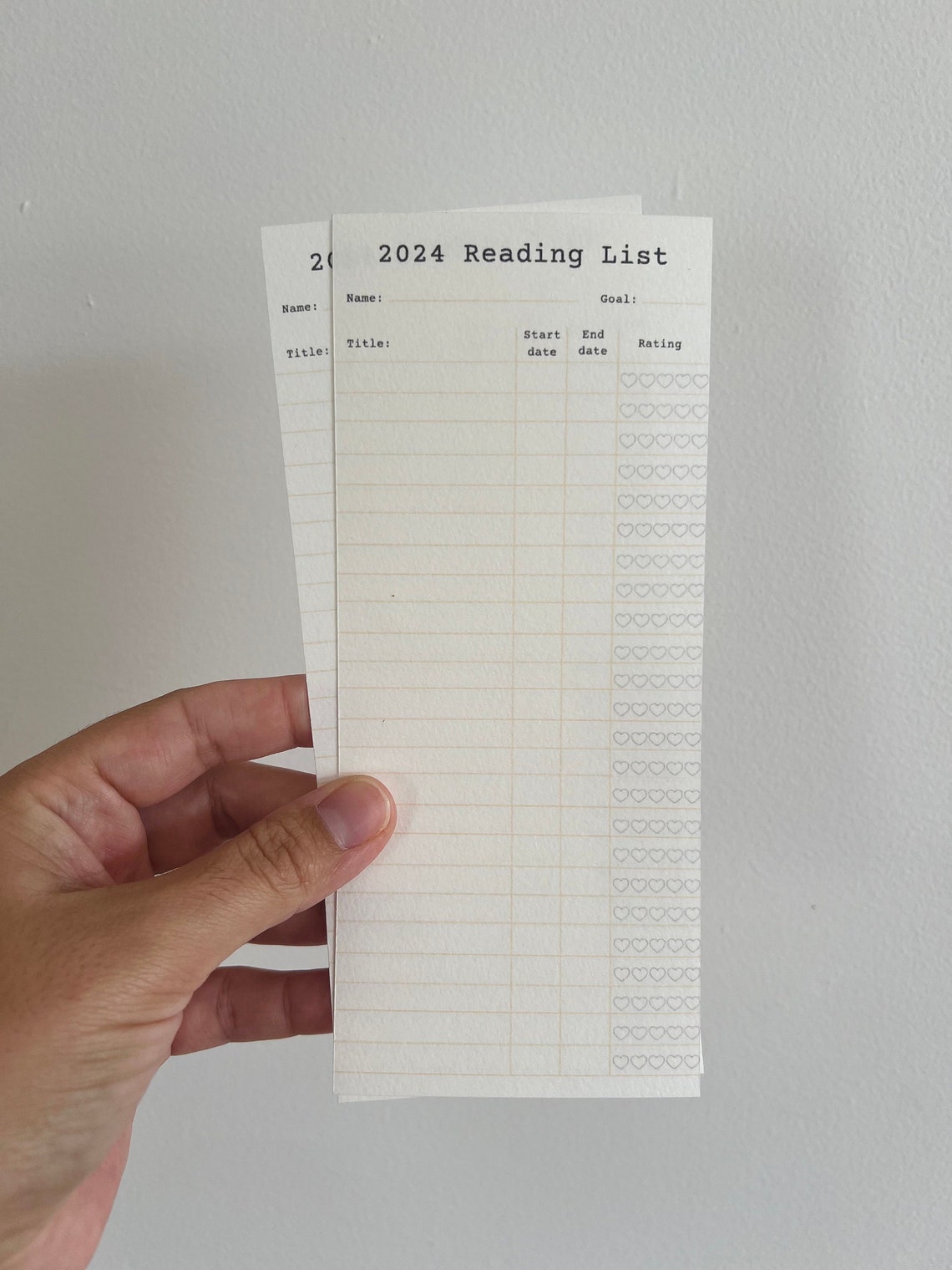 Printable 2024 Reading Log Bookmark With Heart Rating, Valentines Day ...