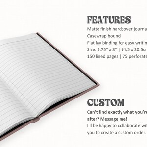 Book Reading Journal Notebook, Personalized Reading Journal, Custom ...