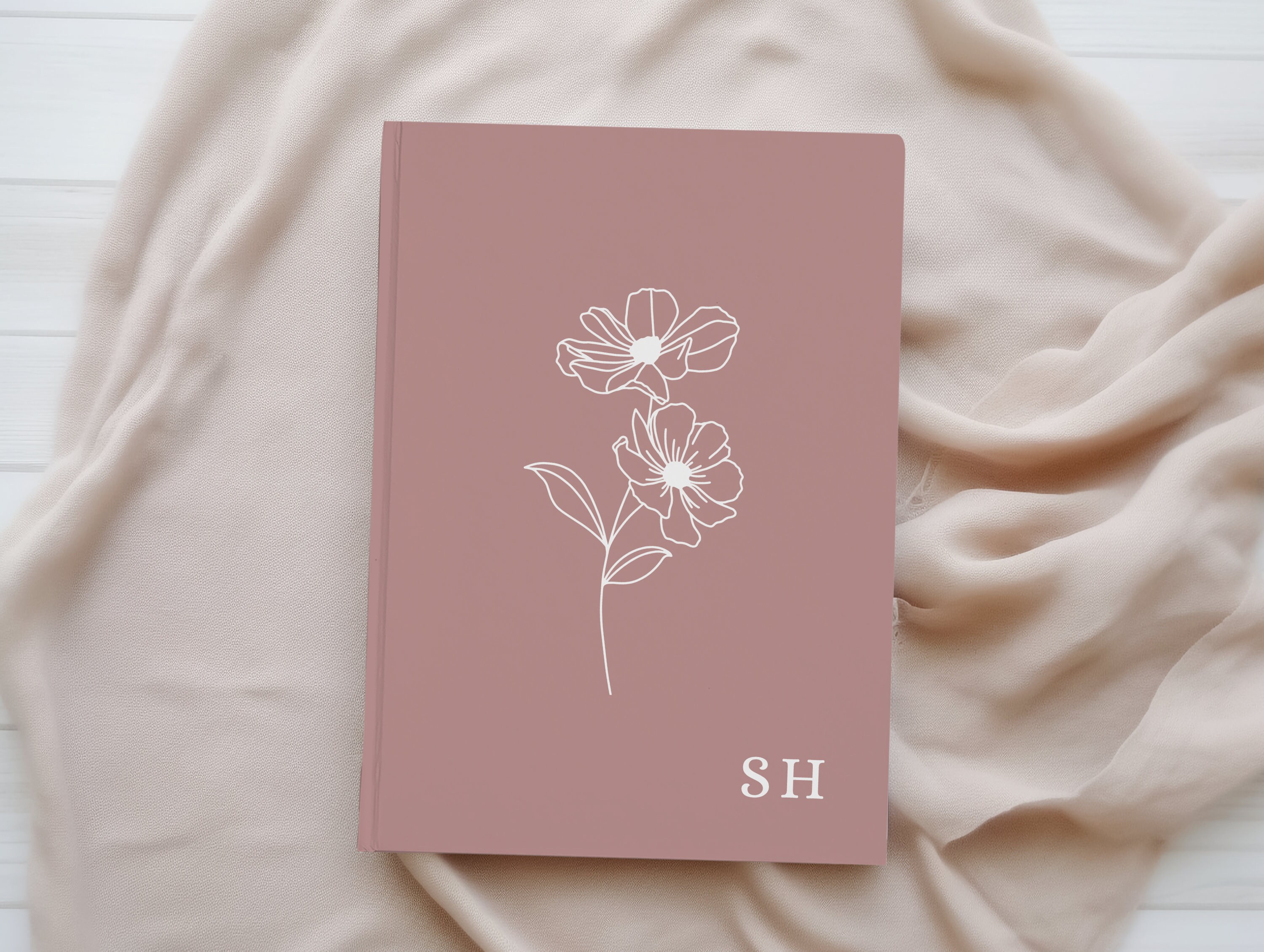 Birth Flower Custom Monogram Journal Notebook A5 Personalized Birth ...
