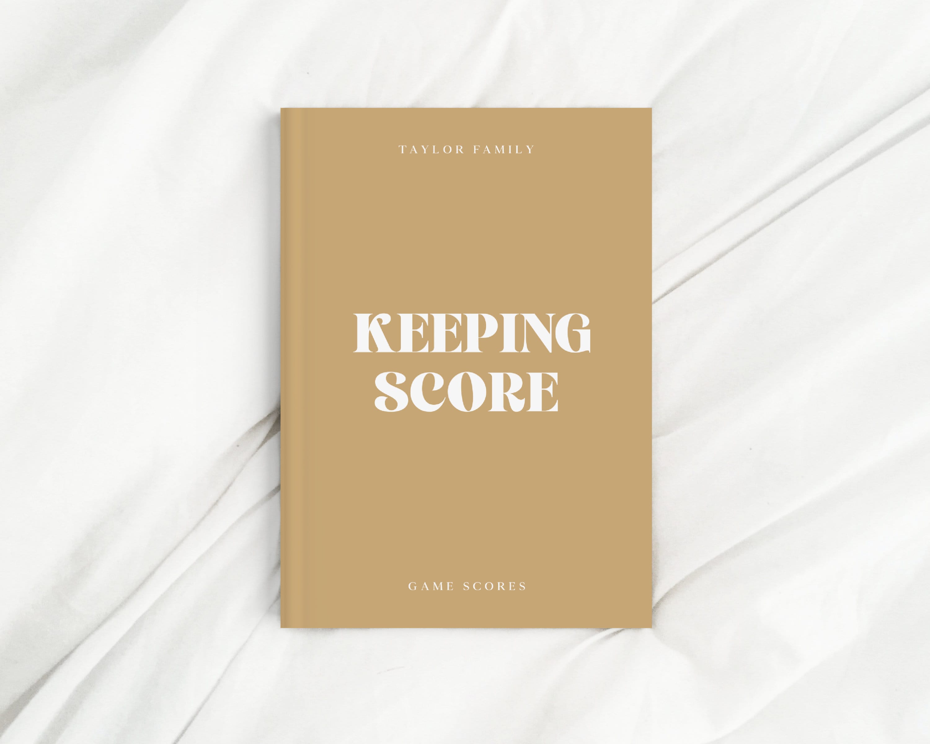 Custom Game Score Book, Family Games Night Scorekeeping, Personalized ...