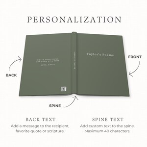 Personalized Poetry Journal Custom Poem Book, Writer Gifts, Poetry ...