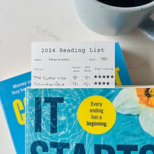 Printable 2025 Library Card Bookmark Reading Log Tracker - Digital ...