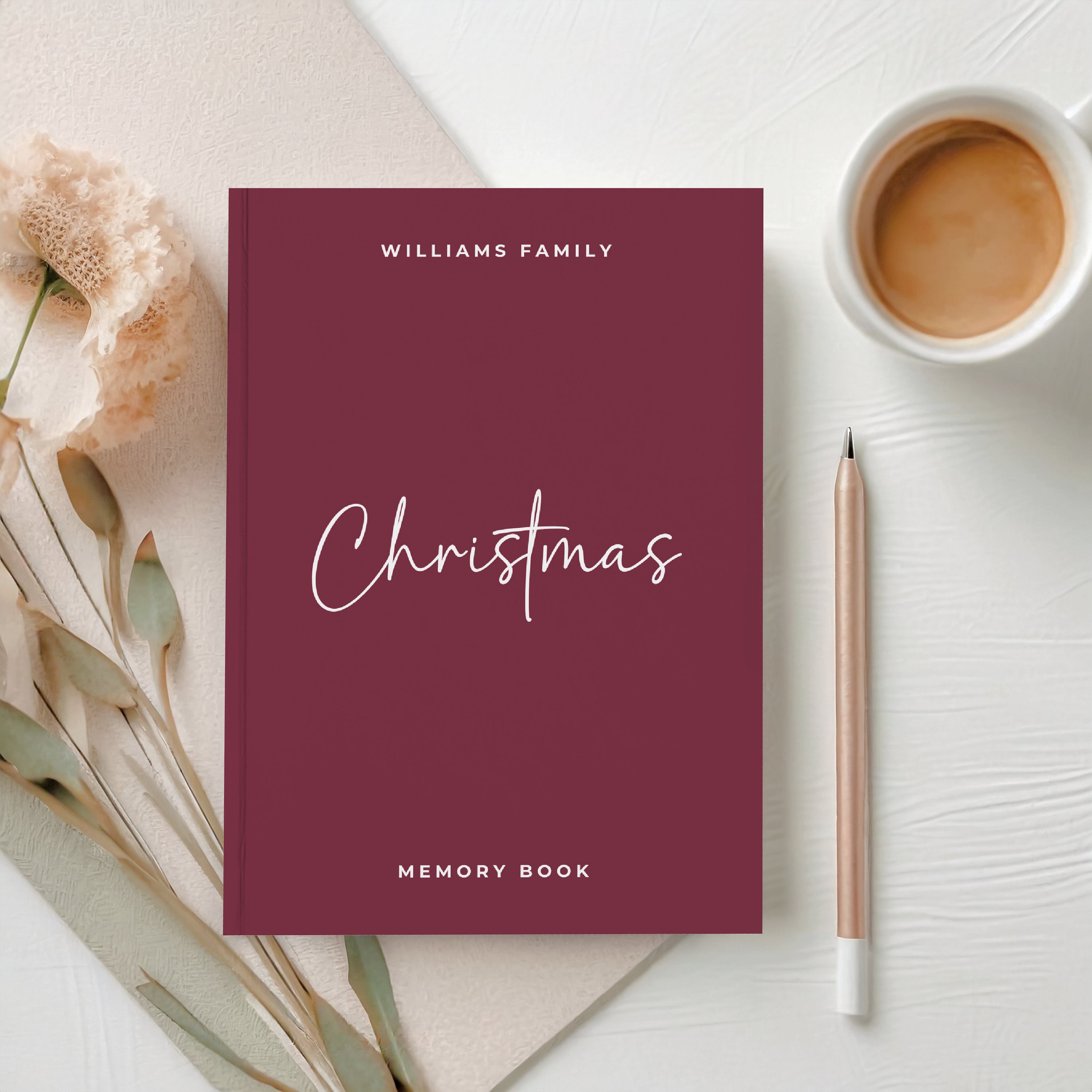 Custom Christmas Memory Book Christmas Journal Personalized Family ...