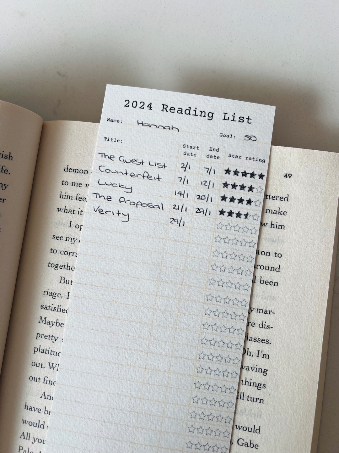 Printable 2025 Library Card Bookmark Reading Log Tracker - Digital ...