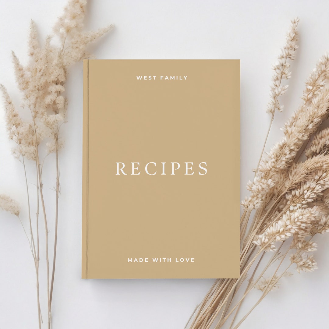 Custom Family Recipe Book Personalized Recipe Book Blank Recipe Journal ...