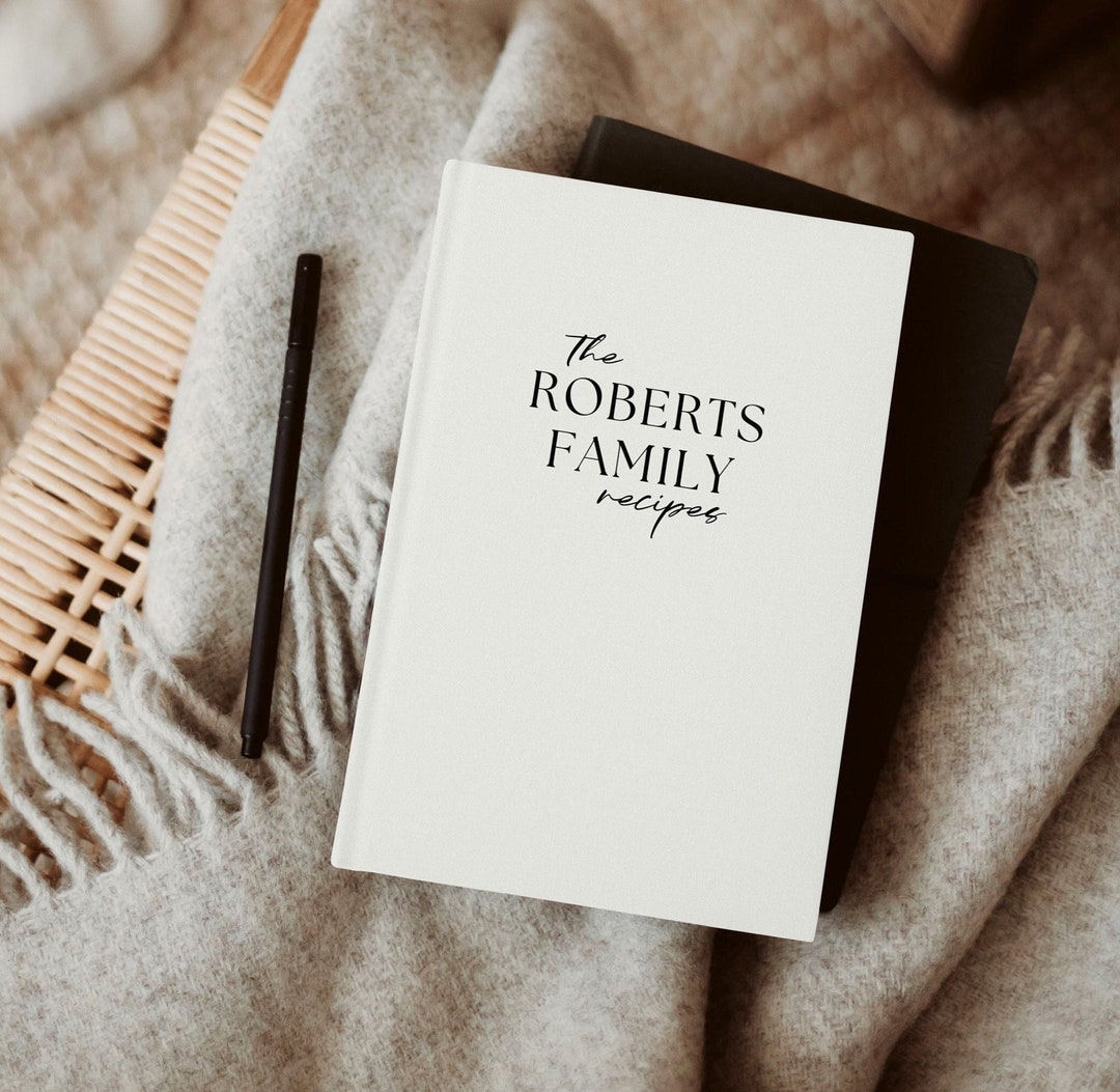 Family Recipe Book Personalized Recipe Book Custom Recipe Journal Book ...