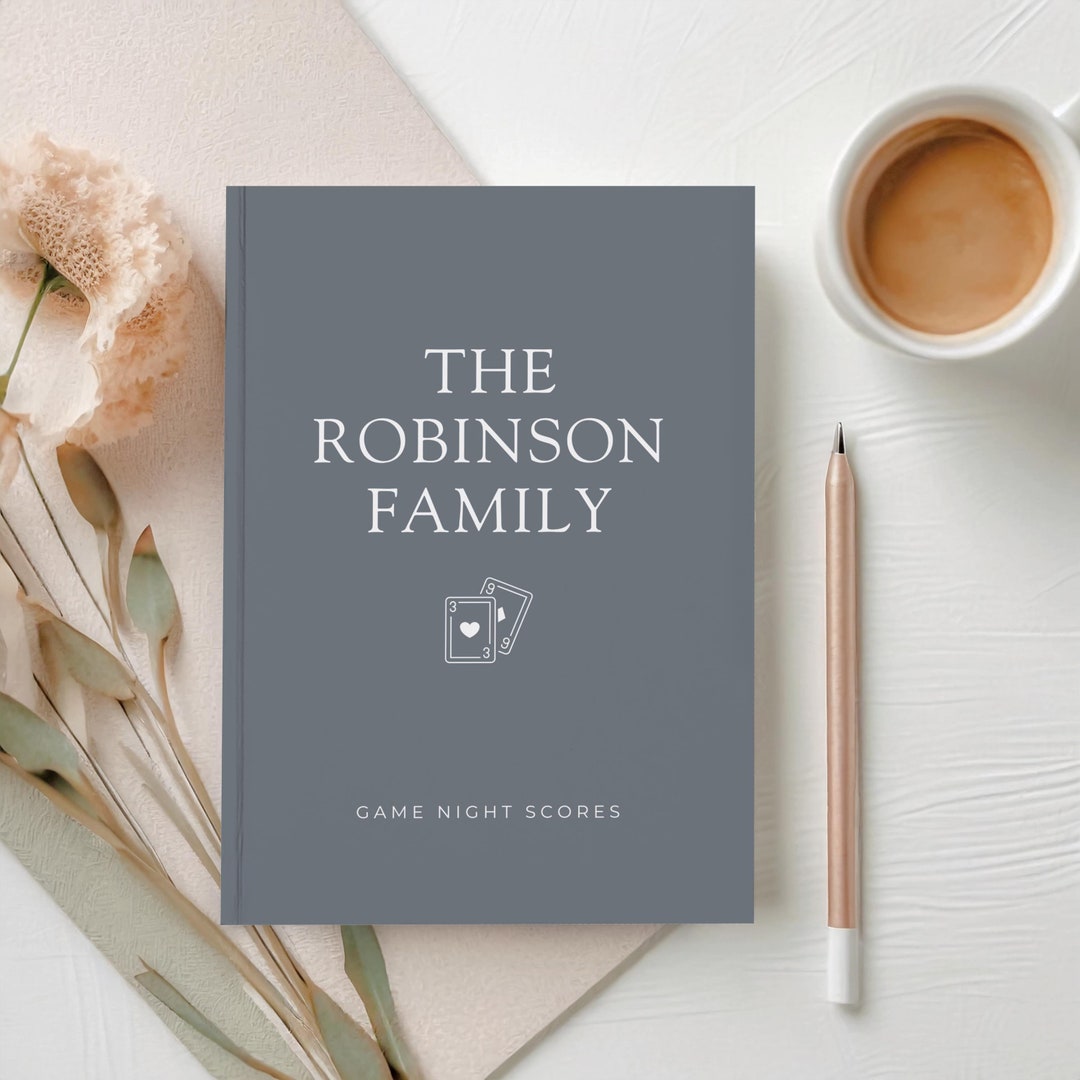 Custom Family Game Night Score Book, Board Game Gift, Personalized Card ...