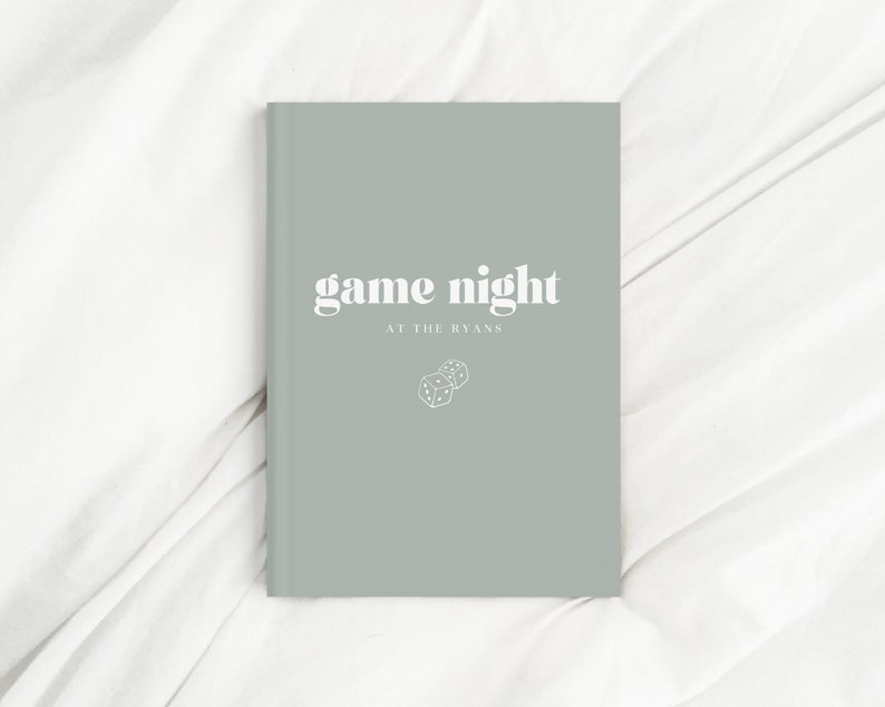 Personalized Family Games Night Book, Card Game Scorebook, Custom Game ...