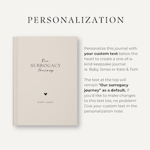 Custom Surrogacy Journal Gift for Intended Parents, Surrogate Gift ...